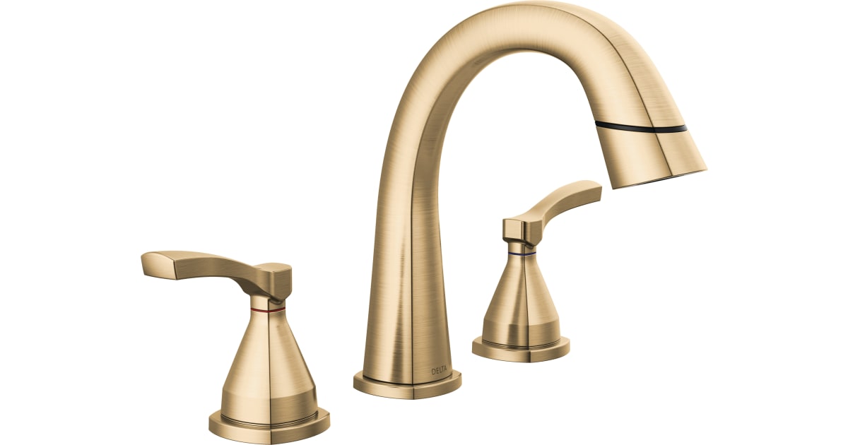 Delta 35775-CZPD-PR-DST Stryke 1.2 GPM Widespread Bathroom Faucet with ...