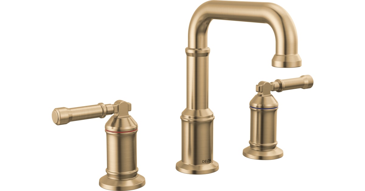 Delta 3584-CZ-PR-DST Broderick 1.2 GPM Widespread Bathroom Faucet with ...