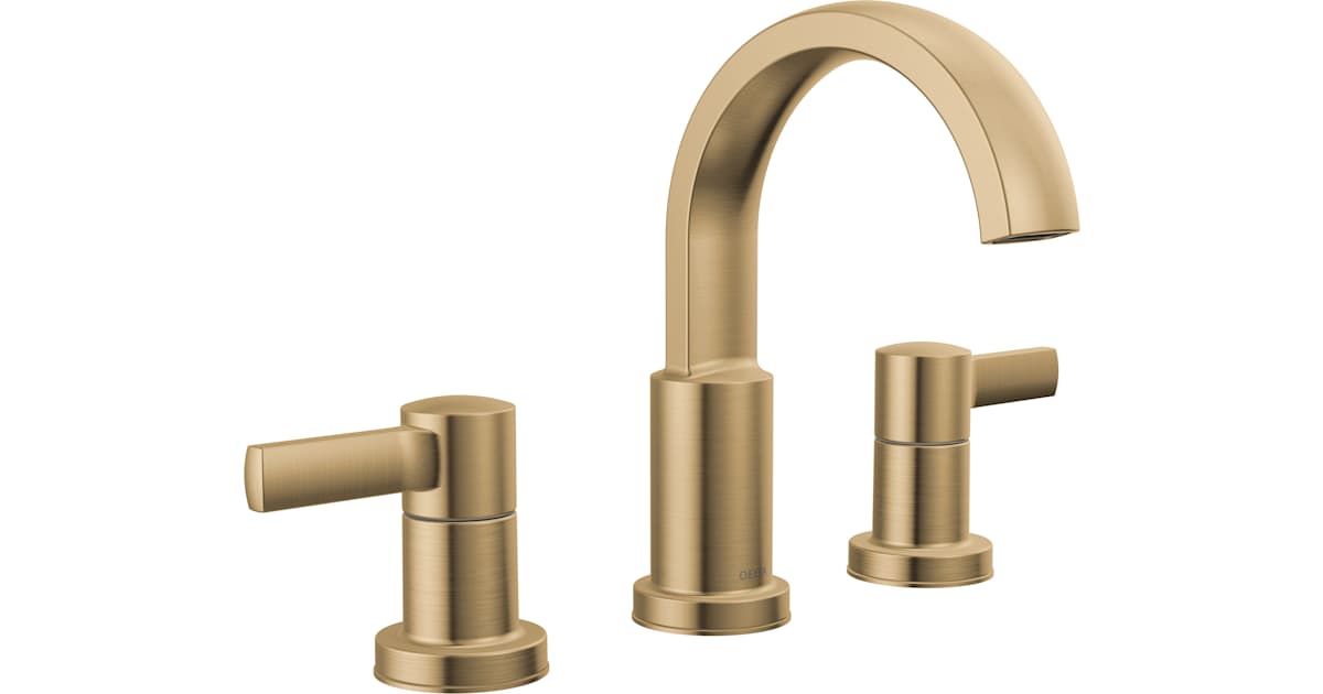 Delta 35855LF-CZ Albion Two Handle Widespread Bathroom Faucet with Push ...