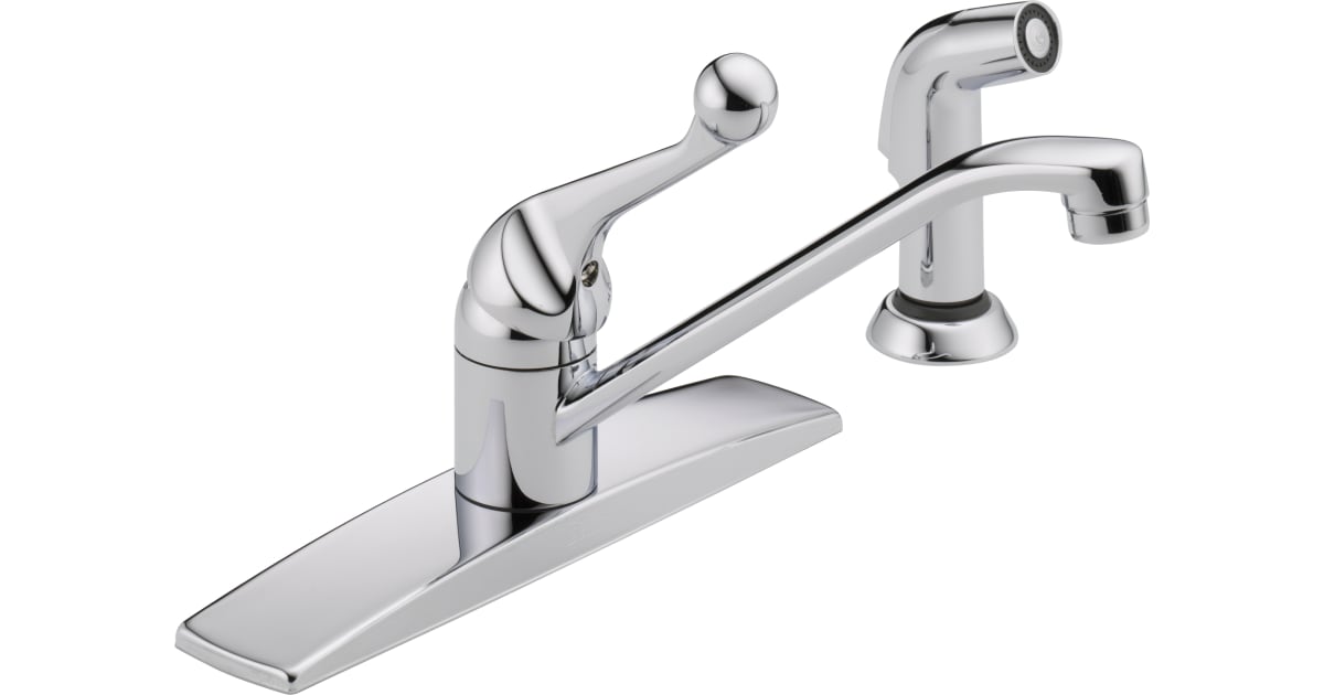 Delta 400LF-WF Classic Kitchen Faucet with Side Spray - Includes ...