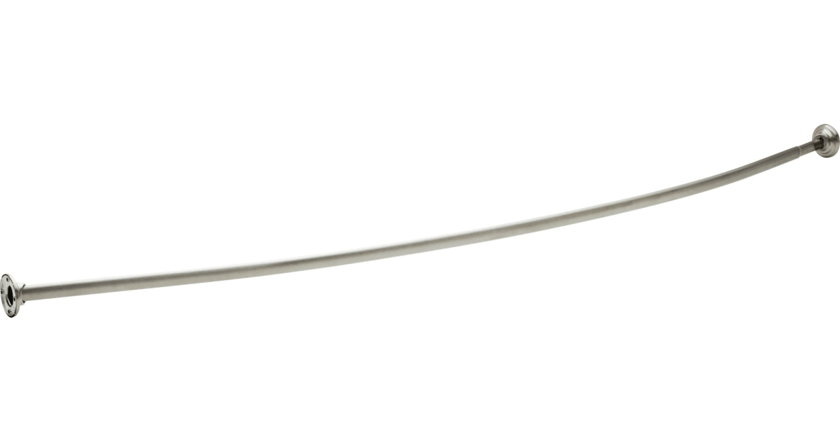 Delta 42206 70"-74" Adjustable Curved Wall Mounted Shower Curtain ...