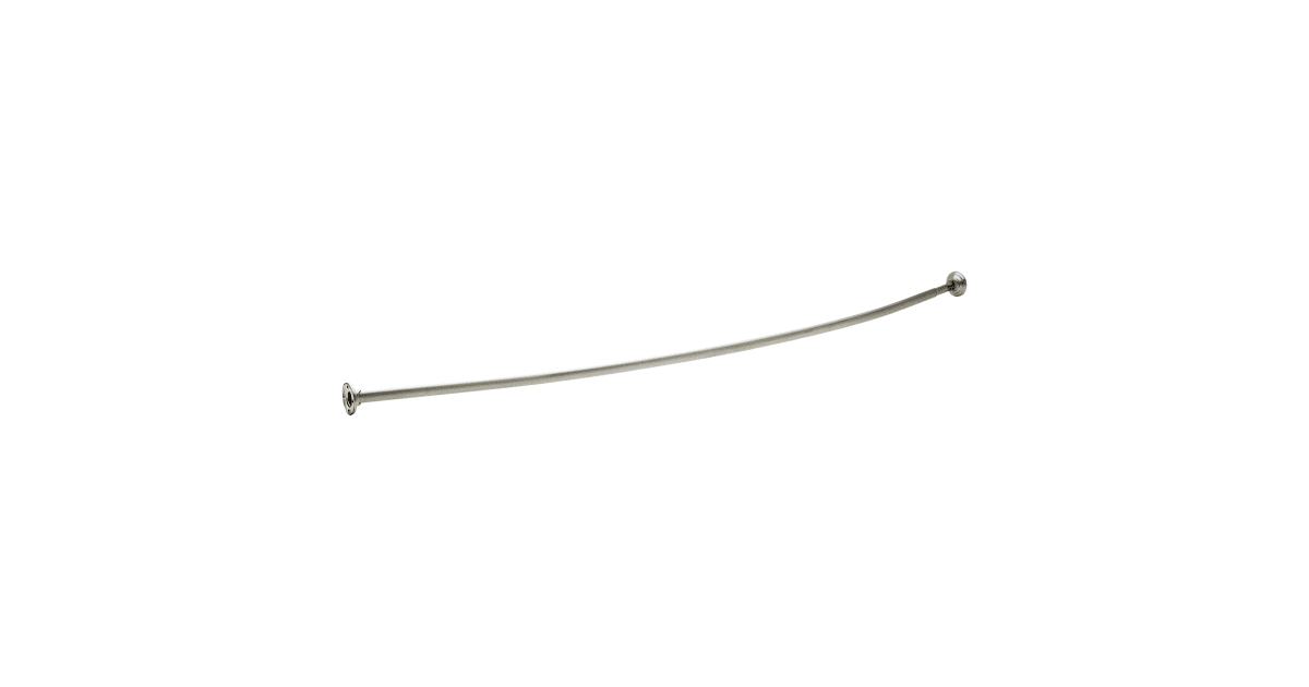 Delta 42206-ST 70"-74" Adjustable Curved Wall Mounted Shower Curtain ...
