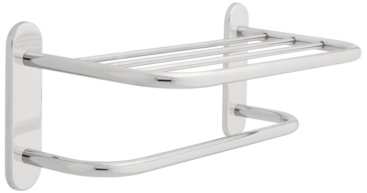 Delta 43018 Commercial 18" Towel Shelf with Towel Bar and Concealed ...