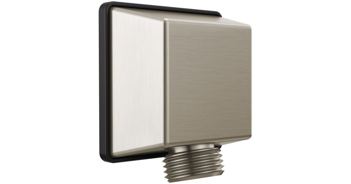 Delta 50570-SS Square Wall Supply Elbow for Hand Shower Hose Connection ...