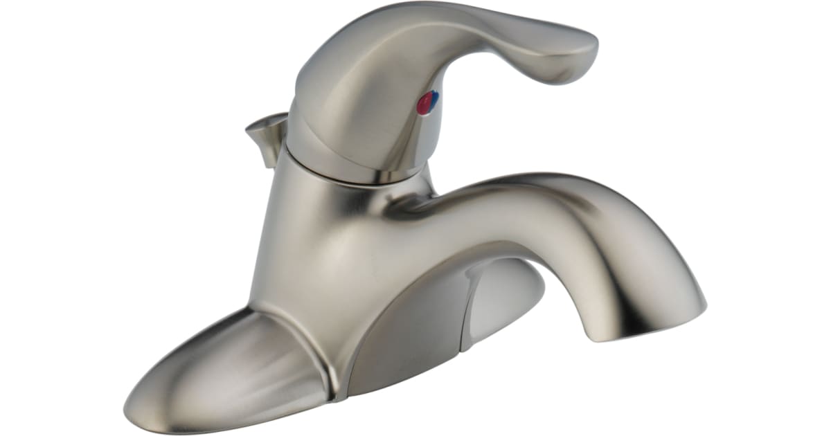 Delta 520-SS-DST Classic Centerset Bathroom Faucet with Pop-Up Drain ...