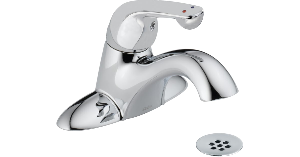 Delta 523LF-HDF Commercial Single Handle Centerset Bathroom Faucet with ...