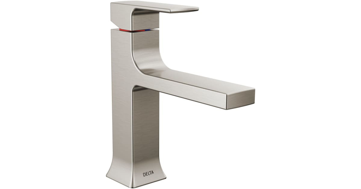 Delta 537-SSMPU-DST Velum 1.2 GPM Single Hole Bathroom Faucet with Push ...