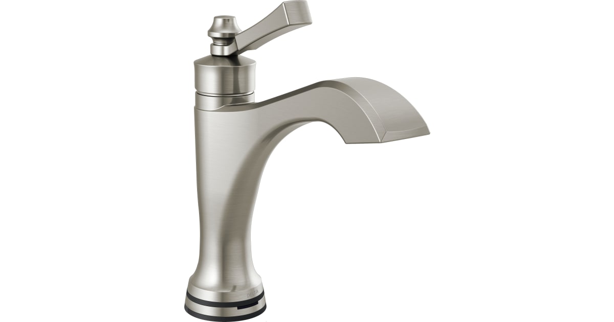 Delta 556T-SS-DST Dorval 1.2 GPM Single Hole Bathroom Faucet with Pop ...