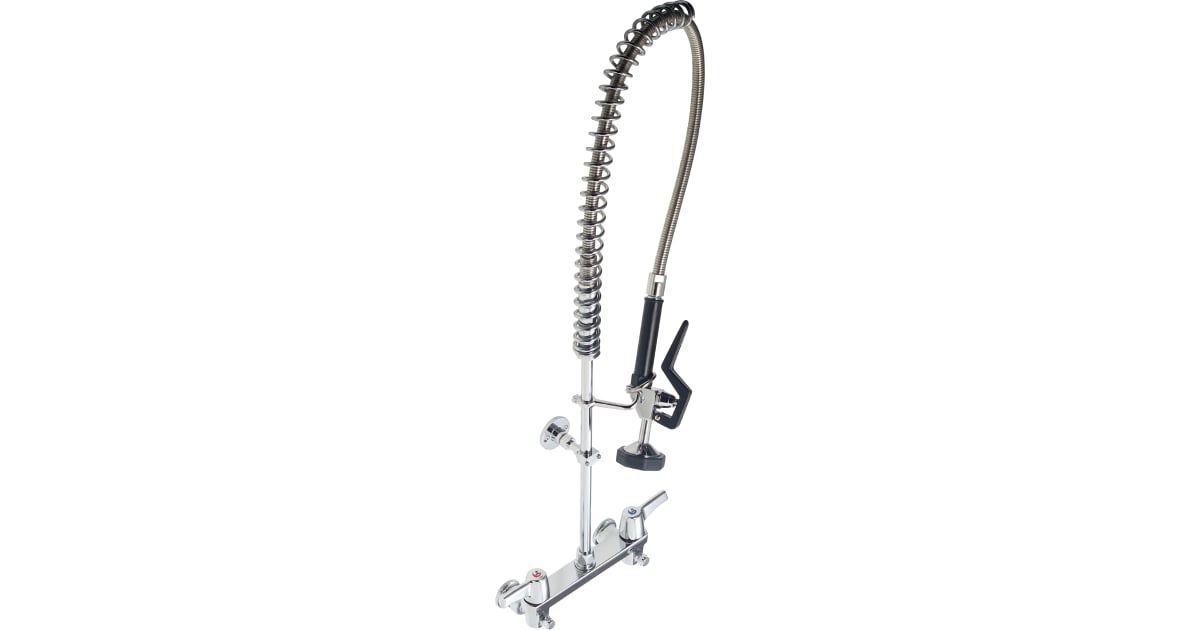 Delta 55C1513 Double Handle Pre-Rinse Kitchen Faucet with Ceramic Valve ...