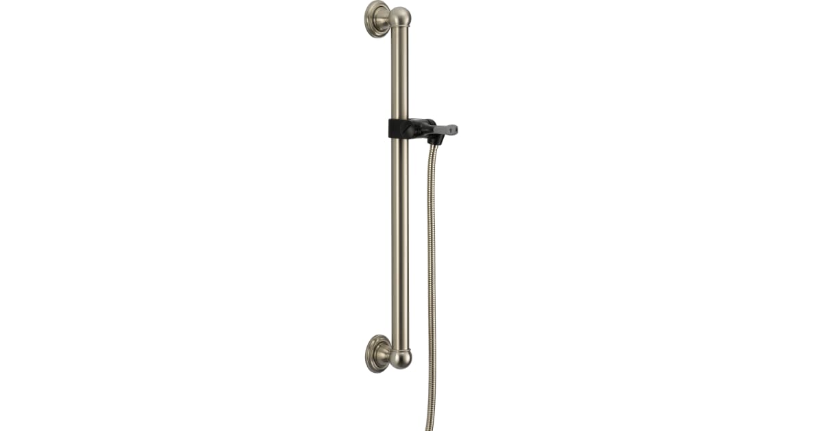 Delta 56302-SS 24" Adjustable ADA Slide Bar / Grab Bar - Includes Hand ...
