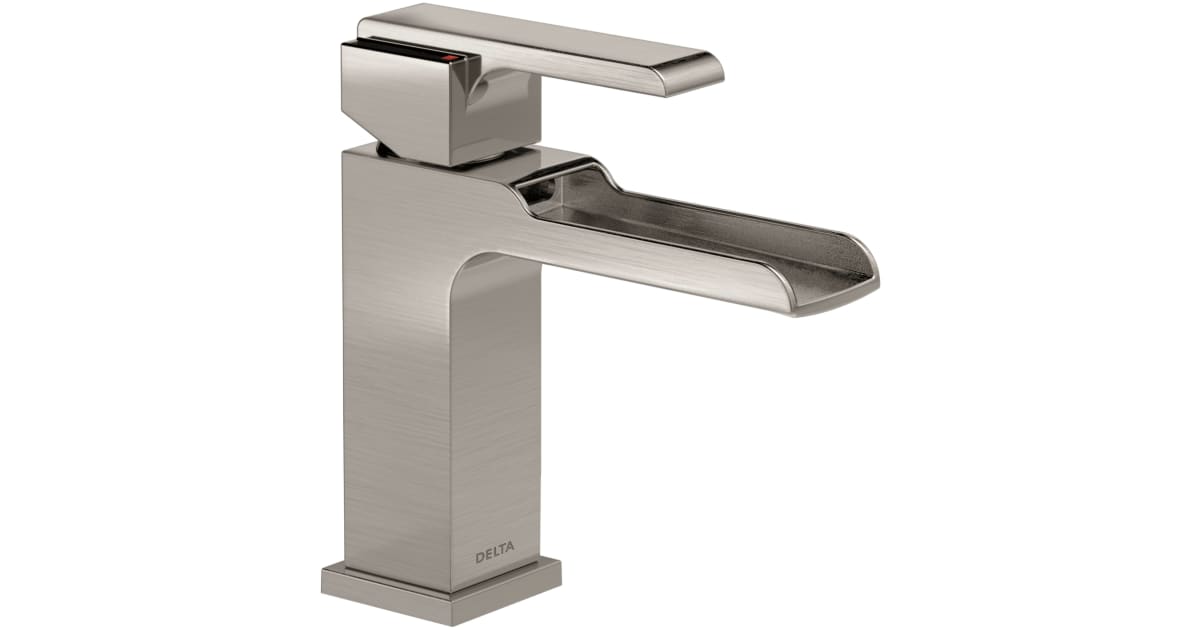 Delta 568LF-SSMPU Ara 1.2 GPM Single Hole Waterfall Bathroom Faucet ...