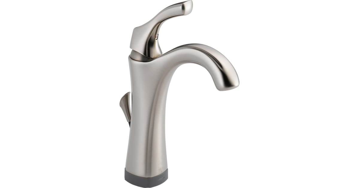 Delta 592T-SS-DST Addison Single Hole Bathroom Faucet with On/Off Touch ...