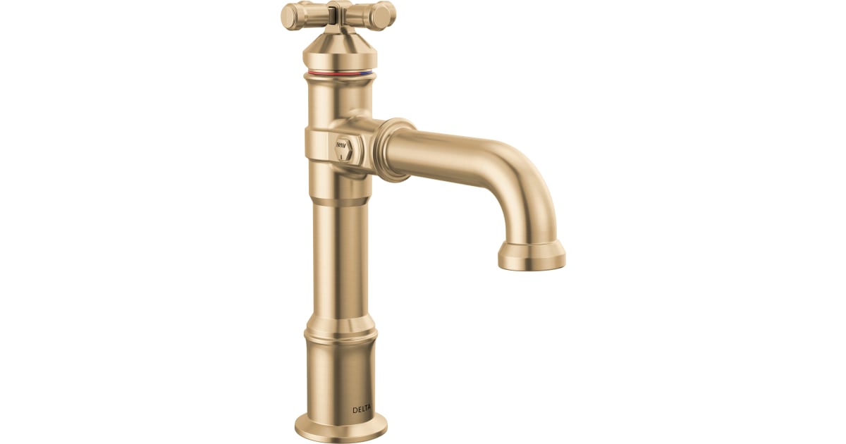 Delta 687-CZ-PR-DST Broderick 1.2 GPM Single Hole Bathroom Faucet with ...
