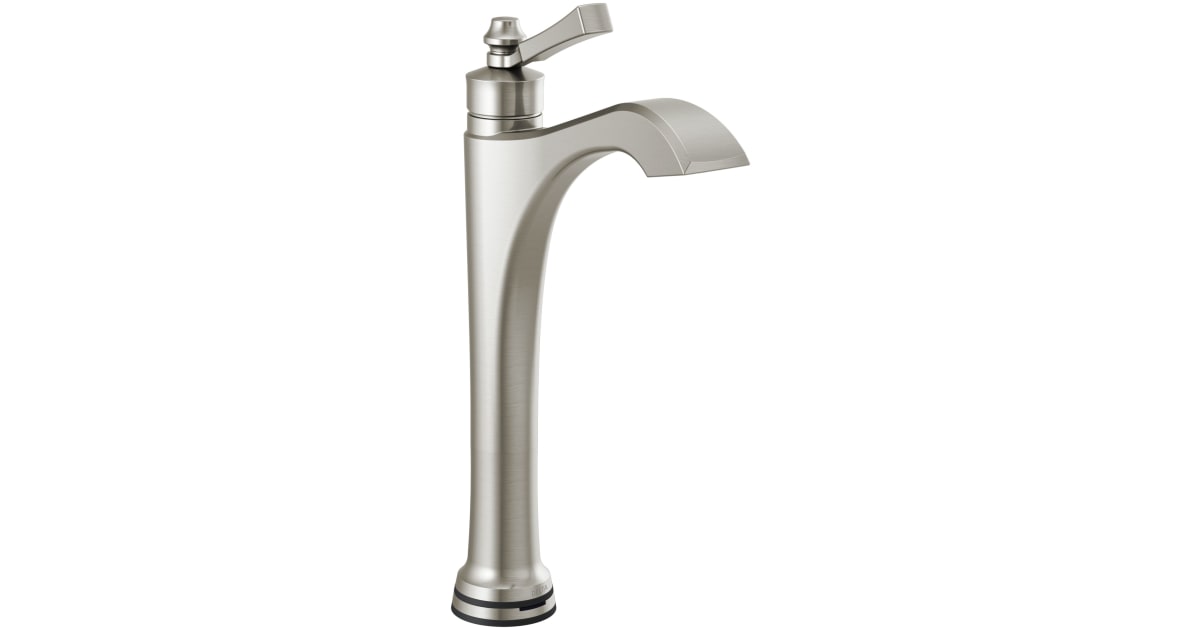 Delta 756T-SS-DST Dorval 1.2 GPM Vessel Single Hole Bathroom Faucet ...