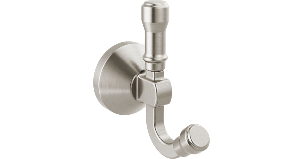 Delta 78435-SS Broderick Double Hook Robe Hook | Ferguson Home