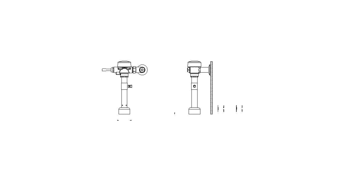 Delta 81T201-148 Commercial 1-1/2" Top Spud Manual Flush Valve with ...