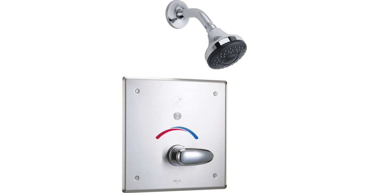 Delta 860T137 Push Button Hardwire Metering Electronic Shower System ...