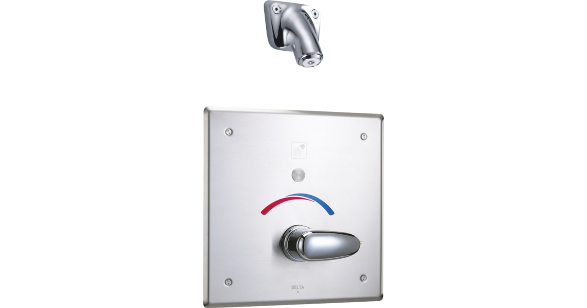 Delta 860T167 Push Button Hardwire Metering Electronic Shower System ...