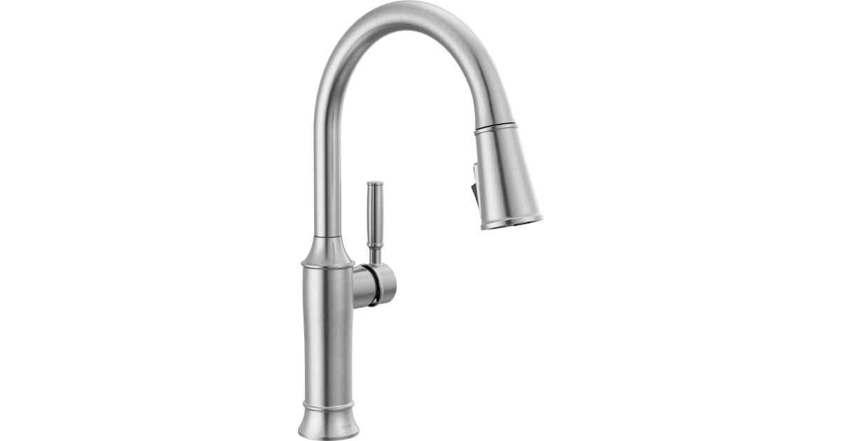 Delta 9184-AR-PR-DST Renaldi 1.8 GPM Single Hole Pull Down Kitchen ...