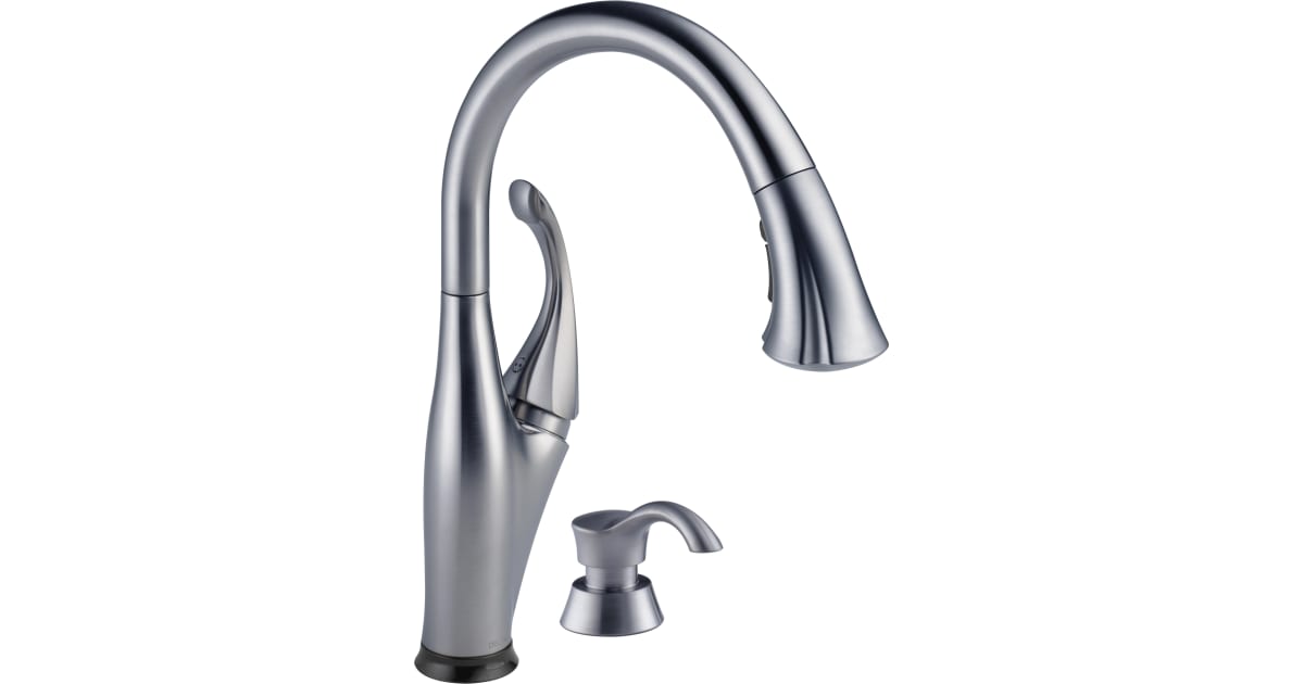 Delta 9192T-ARSD-DST Addison Pull-Down Kitchen Faucet with On/Off Touch ...