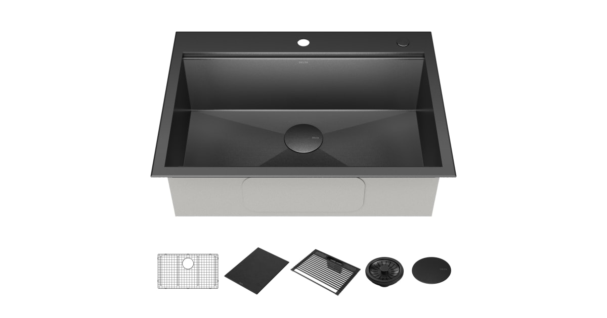 Delta 95A9031-T30S-GS Rivet 30" Drop In Single Basin Stainless Steel ...