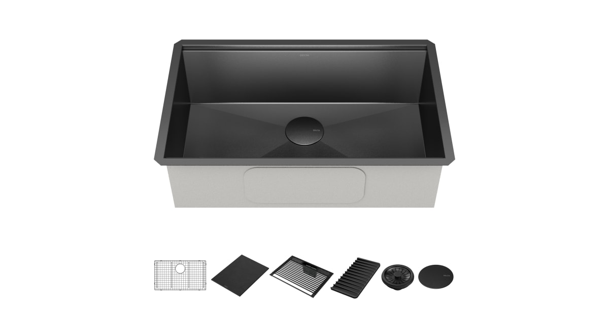 Delta 95B9031-30S-GS Rivet 30" Undermount Single Basin Stainless Steel ...