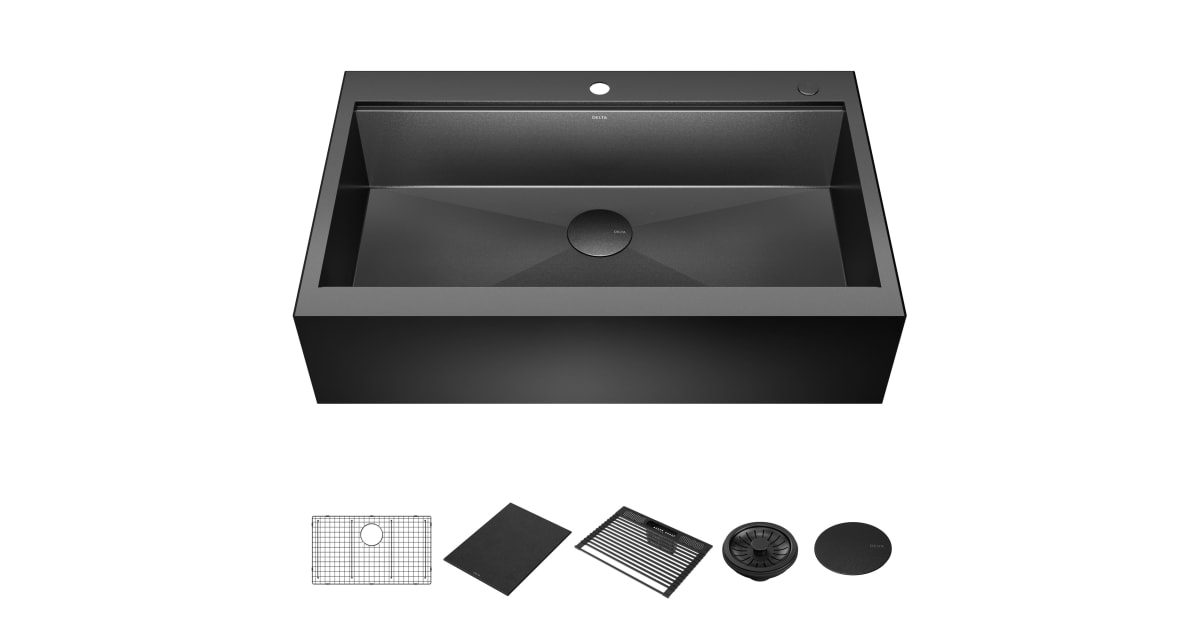 Delta 95D9031-T36S-GS Rivet 36" Workstation Farmhouse Apron Front ...