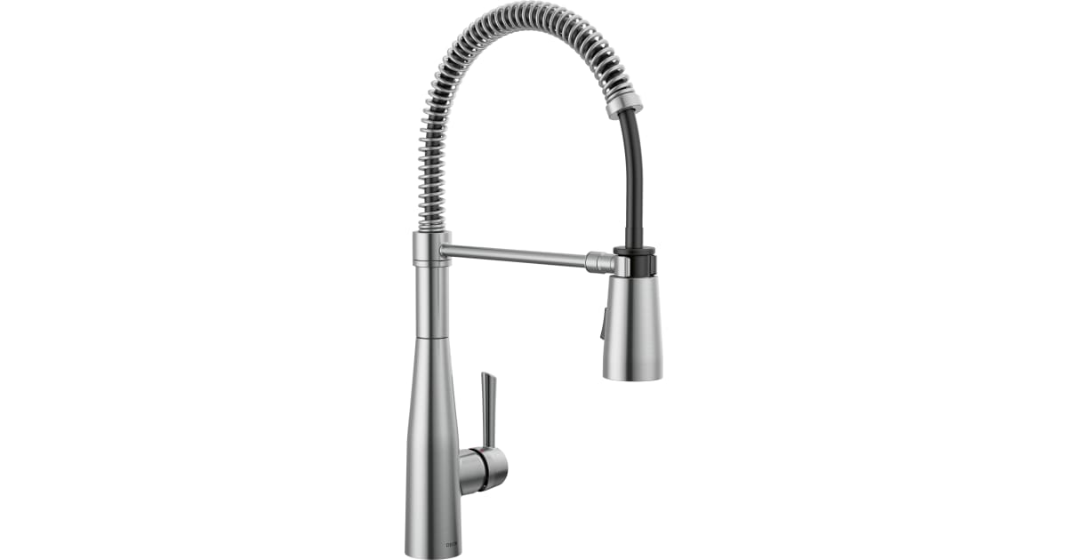 Delta 9613-AR-DST Essa 1.8 GPM Single Hole Pre-Rinse Pull Down Kitchen ...