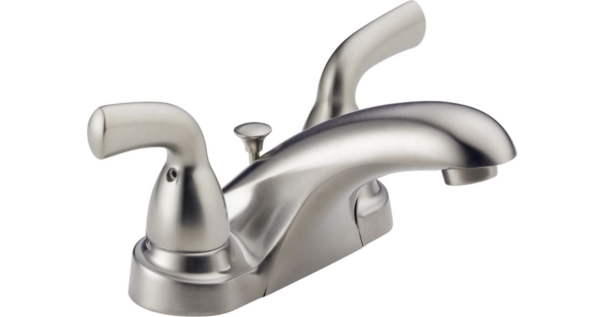 Delta B2510LF-SS Foundations Core-B Centerset Bathroom Faucet with Pop ...