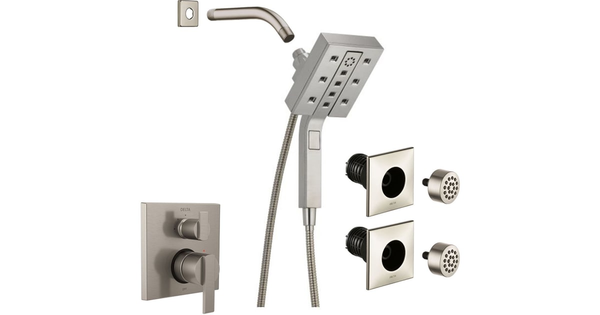 Delta DSS-Ara-1406i-SS Ara Pressure Balanced Shower System with Shower ...