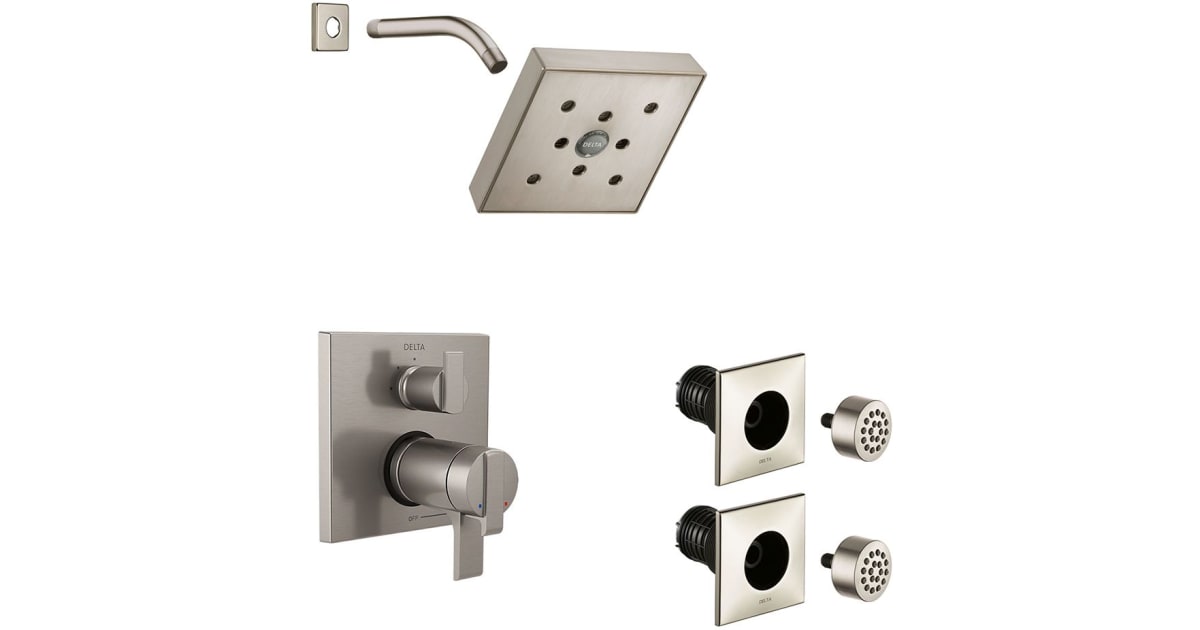 Delta DSS-Ara-1706-SS Ara Pressure Balanced Shower System with Shower ...