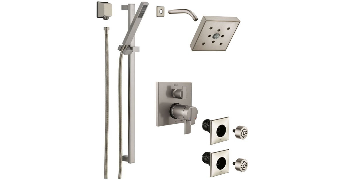Delta DSS-Ara-1707-SS Ara Pressure Balanced Shower System with Shower ...
