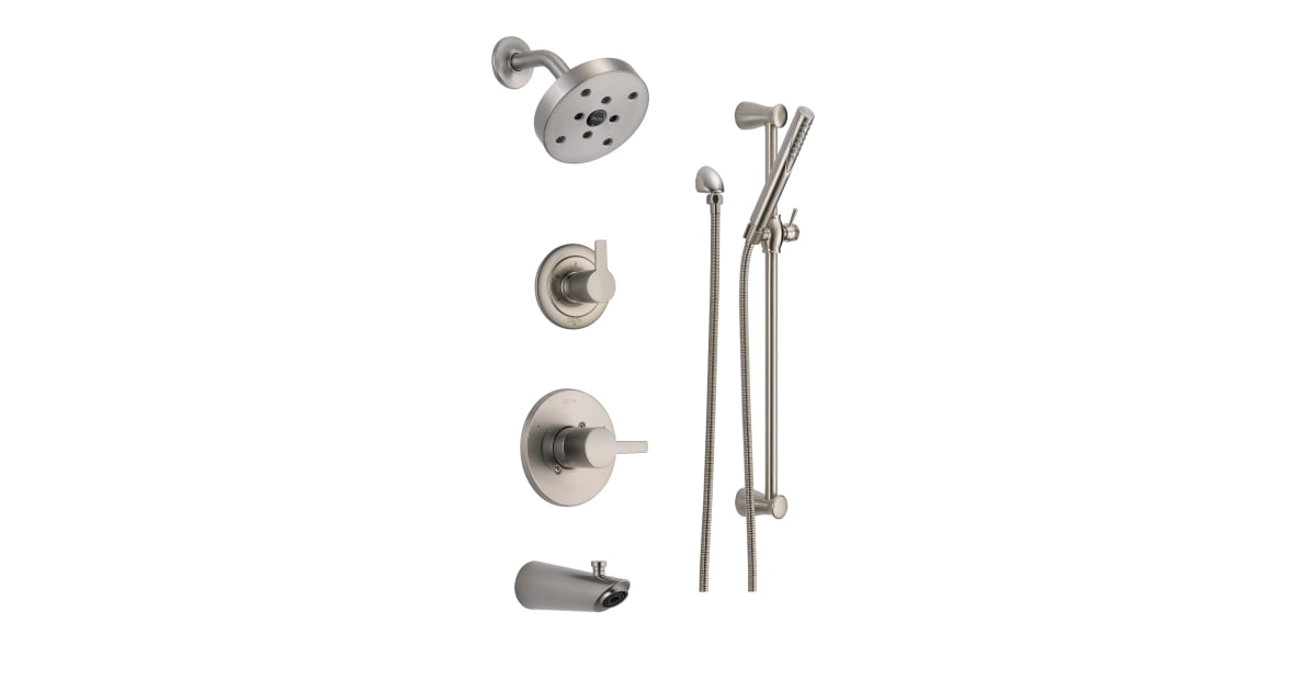 Delta DSS-Compel-1404SS Monitor 14 Series Pressure Balanced Tub and ...