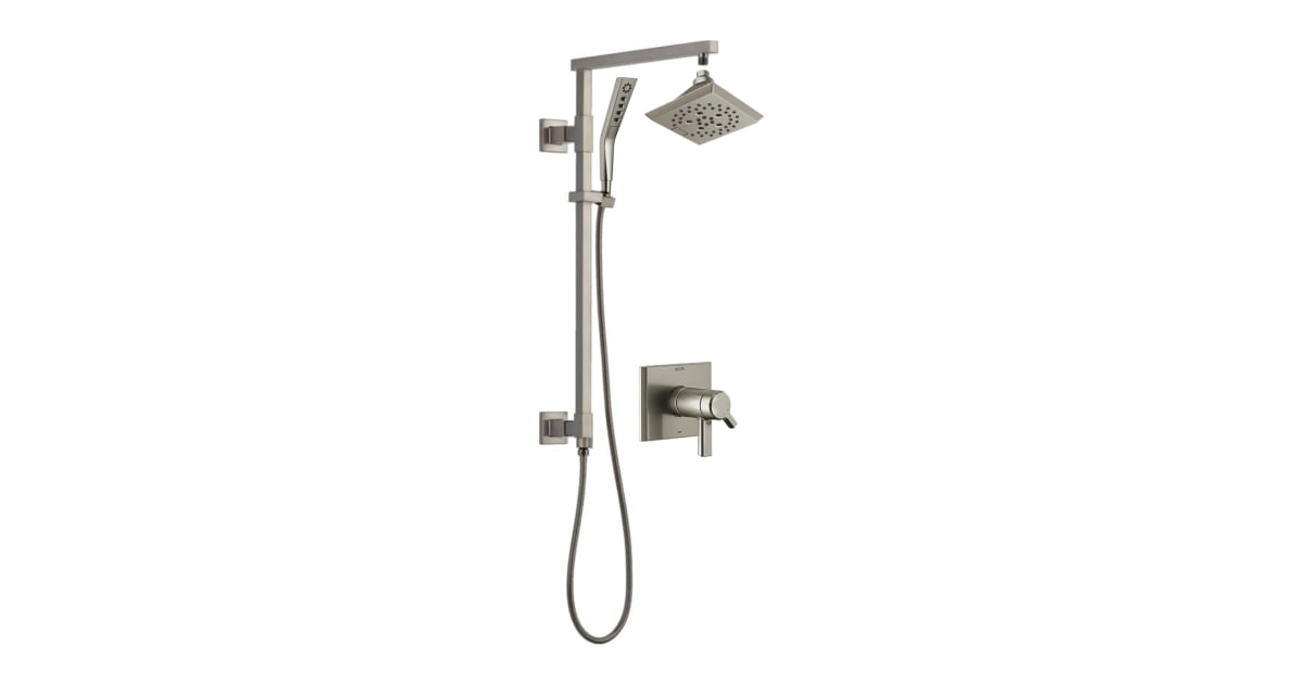 Delta DSS-Emerge-26A-17T05-SS Pivotal Thermostatic Shower System with ...