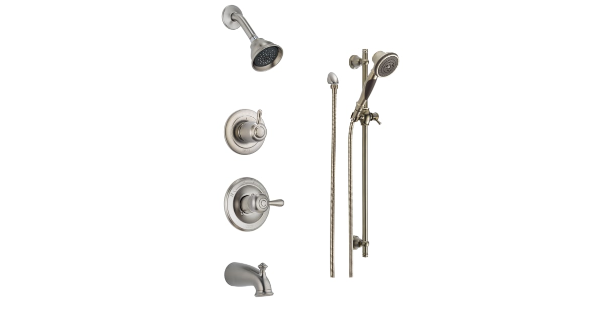 Delta DSS-Leland-1404SS Monitor 14 Series Pressure Balanced Tub and ...