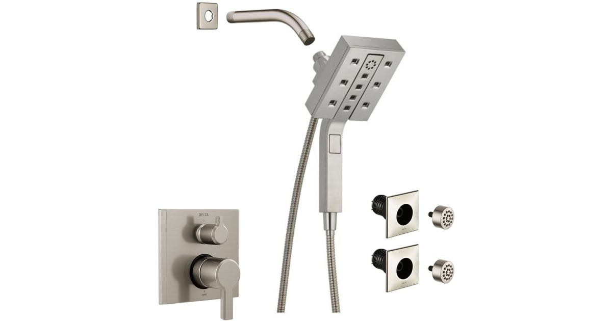 Delta DSS-Pivotal-1406i-SS Pivotal Pressure Balanced Shower System with ...