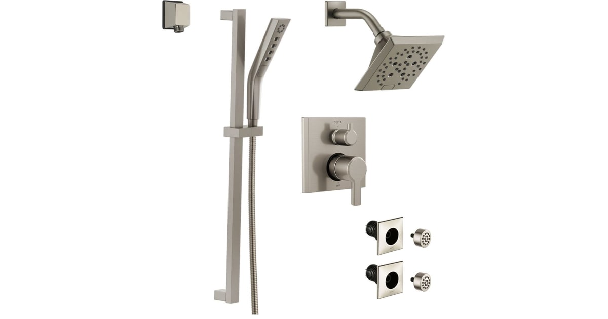 Delta DSS-Pivotal-1407-SS Pivotal Pressure Balanced Shower System with ...