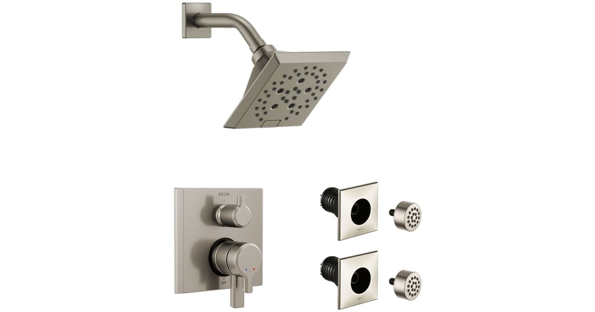 Delta DSS-Pivotal-1706-SS Pivotal Pressure Balanced Shower System with ...