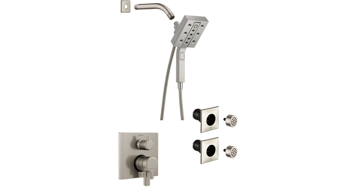 Delta DSS-Pivotal-1706i-SS Pivotal Pressure Balanced Shower System with ...