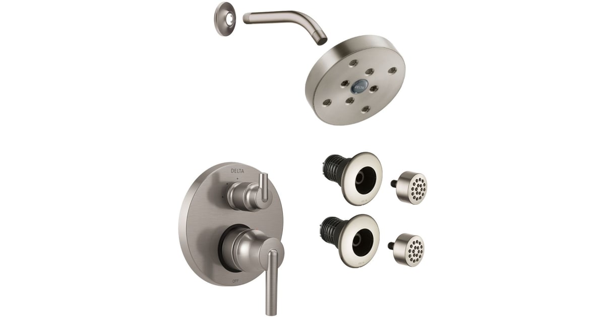 Delta DSS-Trinsic-1406-SS Trinsic Pressure Balanced Shower System with ...