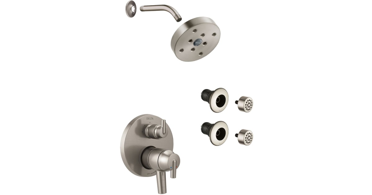 Delta DSS-Trinsic-1706-SS Trinsic Pressure Balanced Shower System with ...