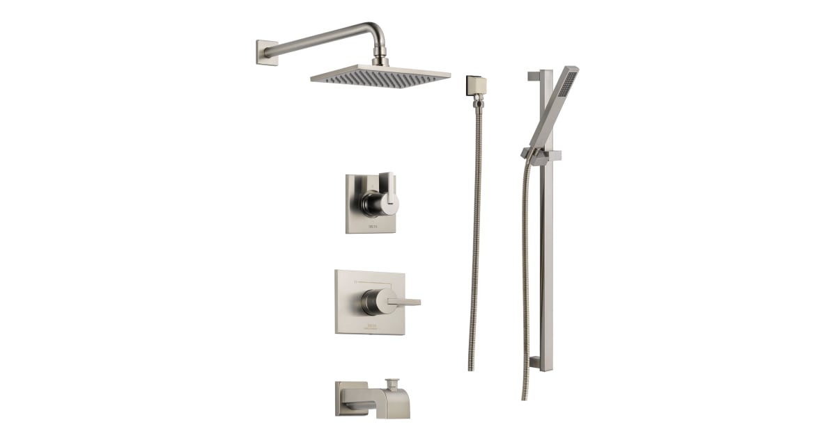 Delta DSS-Vero-1404SS Monitor 14 Series Pressure Balanced Tub and ...
