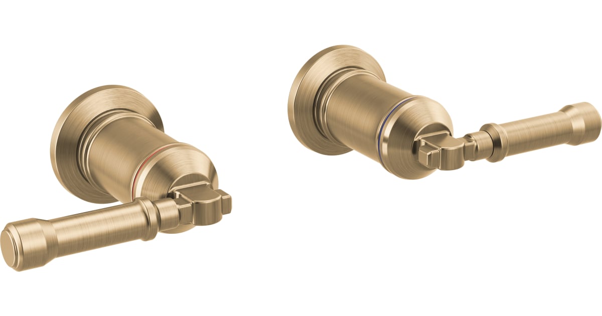 Delta H585CZ-PR Broderick Lever Handle Kit for Wall Mount Bathroom ...