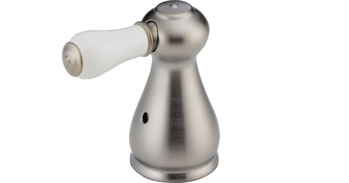 Delta H677SS Two Traditional / Classic Porcelain Lever Handle from the ...