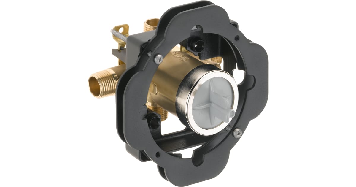 Delta R10000-UNWSBXT Universal Mixing Rough-In Valve with Service Stops ...