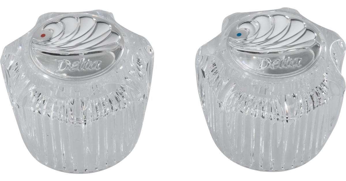 Delta RP23498 Clear Knob Handles with Buttons | Ferguson Home