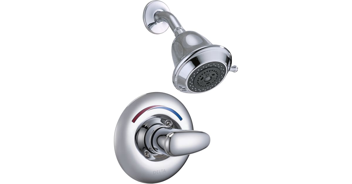 Delta T13H122 Single Handle Shower Valve Trim with 1.75GPM Multi ...