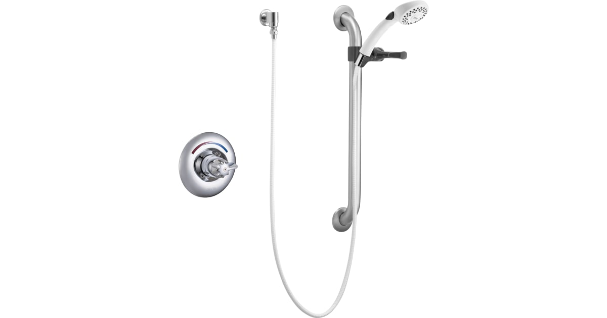 Delta T13H153 Single Handle Shower Valve Trim Less Shower Head with ...