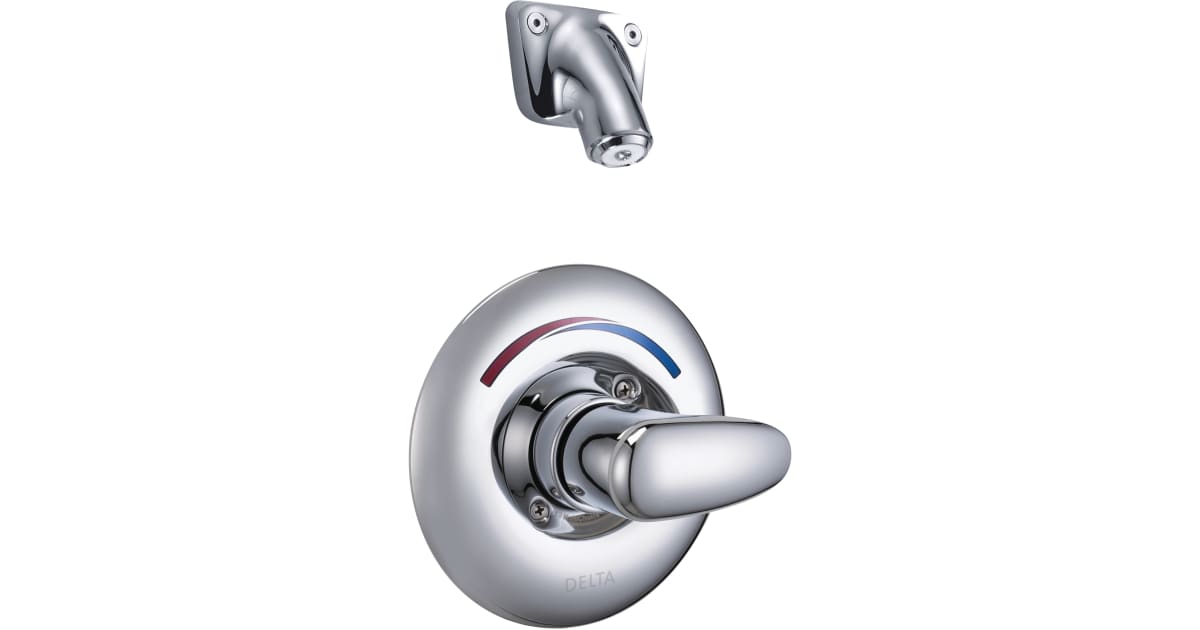 Delta T13H162 Single Handle Shower Valve Trim with Metal Lever Handle ...