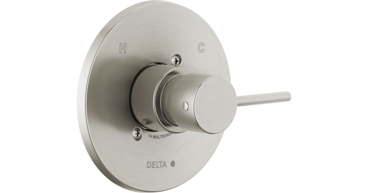 Delta T14059-SS-PP Modern Pressure Balanced Valve Trim Only with Single ...